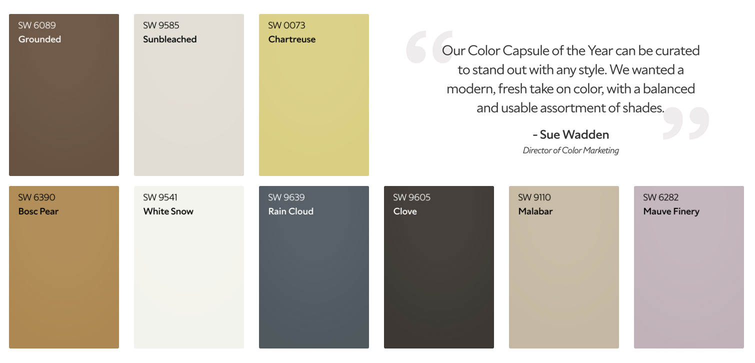 Sherwin-Williams 2025 Color Capsule of the Year - World